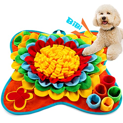 Meilzer Snuffle Mat for Dogs Pet Treats Feeding Mat for Small/Medium Breed Dogs Non-Slip/Portable/Durable Interactive Dog Puzzle Toys Encourages Natural Foraging Skills