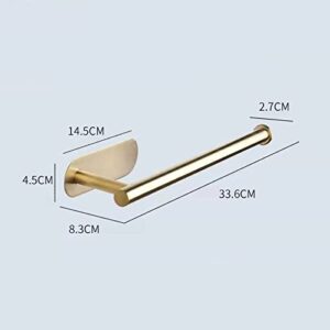 KTTGYRE Bathroom Towel Bar,Bath Accessories Thicken Stainless Steel Shower Towel Rack for Bathroom, Rustproof Wall Mount 23inch(2pcs) (Color : Gold)