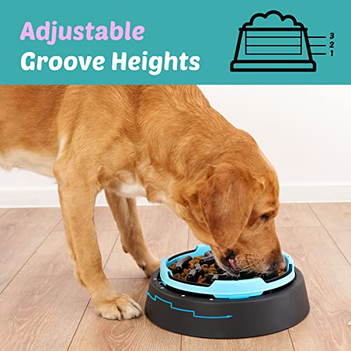 Paw Place Adjustable Dog Bowls Large Breed - Dog Bowl Slow Feeder Slow Eating Dog Bowl Slow Feed Dog Bowl Slow Dog Feeder Bowl