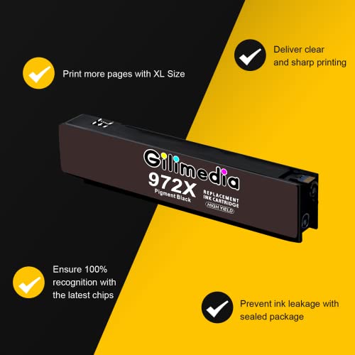 972X Black Ink Cartridge (1-Pack) High Yield | Compatible Replacement for HP 972x Work with PageWide Pro MFP 477dw 477dn 552dw 577dw 452dw 577z 452dn Printer