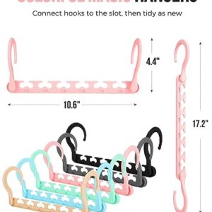 Smartor Closet Organizers and Storage - 12 Pack, Closet Organizer Hanger for Heavy Clothes, Hangers Space Saving for Wardrobe, Dorm, House Essentials for College Students Girls, Space Saver Hangers