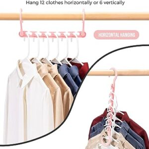 Smartor Closet Organizers and Storage - 12 Pack, Closet Organizer Hanger for Heavy Clothes, Hangers Space Saving for Wardrobe, Dorm, House Essentials for College Students Girls, Space Saver Hangers