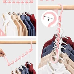 Smartor Closet Organizers and Storage - 12 Pack, Closet Organizer Hanger for Heavy Clothes, Hangers Space Saving for Wardrobe, Dorm, House Essentials for College Students Girls, Space Saver Hangers