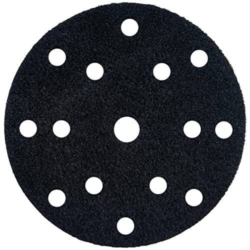 6 inch 15 Holes Premium Hook and Loop Pad Saver for Random Orbital Sanders Pads notably extends The Backing pad´s Lifetime,Multi Hole Pad Protector