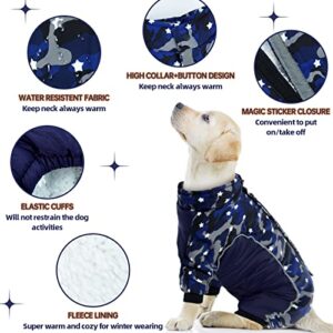 BRKURLEG Puppy Jackets for Small Dogs Boy Girl,Dog 4 Legged Winter Coat Full Body Covered Waterproof Snowproof Cold Weather Gear,Reflective Outdoor Snowsuit for Chihuahua Warm Fleece Apparel