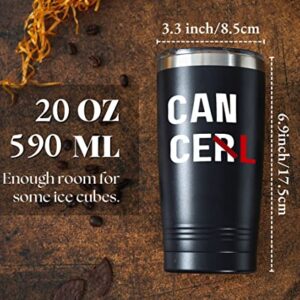 Onebttl Cancer Gifts for Women, Men, 20oz Insulated Mugs With Lid, Surgery Gifts for Friends With Cancer, Chemo Patients - Cancel Cancer