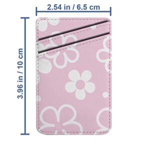 Diascia Pack of 2 - Cellphone Stick on Leather Cardholder ( Tiny Flowers Cute Pattern Pattern ) ID Credit Card Pouch Wallet Pocket Sleeve