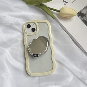 ONLYOU GRIPTOK Phone Grip Korean Grip Tok Mirror Logo Heart Motif Silver Simple Cute Phone Stand Drop Prevention Custom Pair Women's (2)