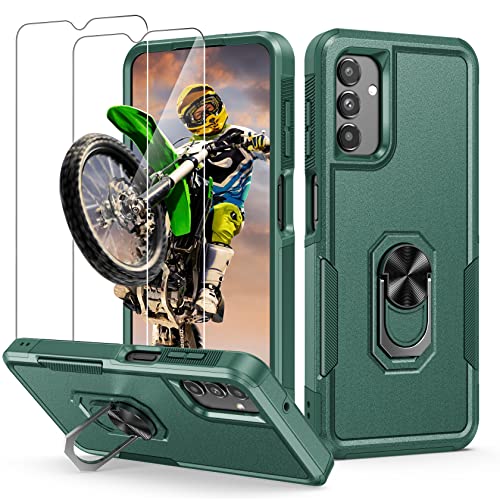 JXVM for Samsung Galaxy A13 4G-5G Case: with 2 Pack Tempered Glass Screen Protector Shockproof Kickstand Protective Cover Hybrid Design A135g Phonecase Protector Galaxya13 Cell Phone Cover for A 13 5G