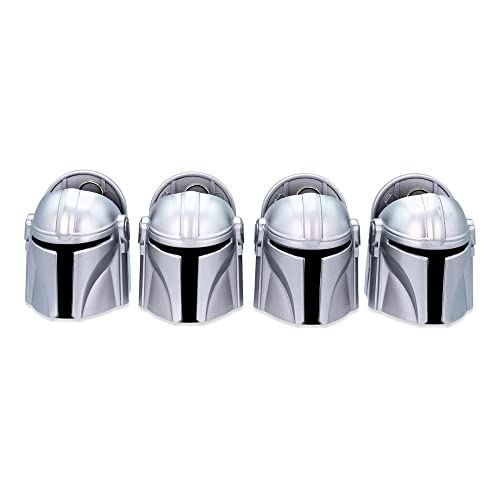 Star Wars: The Mandalorian Helmet Heavy Duty Chip Clips, Set of 4 | Plastic Bag Clamps For Snacks and Food Storage With Air Tight Seal Grip | Useful Home & Kitchen Decoration Essentials