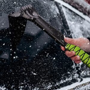 Yougfin 42" Ice Scraper for Car Windshield, Snow Brush with Squeegee, 3 in 1 Snow Removal for Cars with Foam Grip and 180° Pivoting Brush Head for Auto Truck SUV