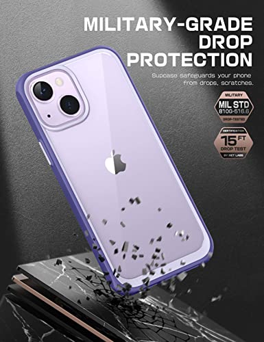 SUPCASE Unicorn Beetle Style Series Case for iPhone 14 / iPhone 13 6.1 Inch, Premium Hybrid Protective Slim Clear Case (Mauve)