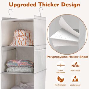 Vailando Hanging Closet Organizer, Hanging Shelves with Side Pockets for Closet Organizers and Storage, Wardrobe, Nursery, Baby Clothes Organization