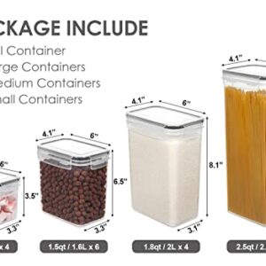 Vtopmart 15pcs Airtight Food Storage Containers Set and 4PCS 3.2L Spaghetti Container