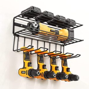 VLIZO Wall-mounted rack tool Multi-functional Rack rack garage storage rack iron drill charging station drill holder detachable Tool holder