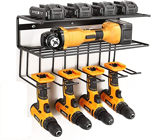 VLIZO Wall-mounted rack tool Multi-functional Rack rack garage storage rack iron drill charging station drill holder detachable Tool holder