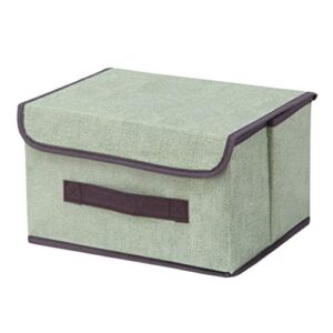 foldable storage box with lid snacks organizer container closet, s green, as described