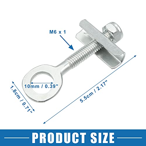 A ABSOPRO Chain Axle Adjuster 10mm Chain Tensioner Adjuster for ATV Dirt Bike for Mini Bike Dirt Bike Motor Bike 47cc 49cc Set of 2