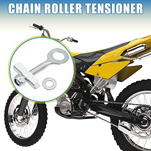 A ABSOPRO Chain Axle Adjuster 10mm Chain Tensioner Adjuster for ATV Dirt Bike for Mini Bike Dirt Bike Motor Bike 47cc 49cc Set of 2