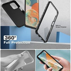 JXVM for Samsung Galaxy A23-5G Case: Dual Layer Silicone Slim Galaxy A23 4G Case - Full Protection Durable Shockproof Protective Cute Cell Phone Cover Black