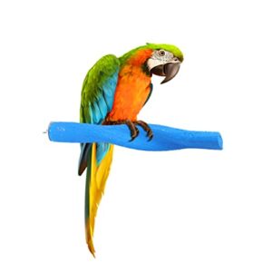 POPETPOP Wood Bird Cage Perch, Parrot Stand Toy Molar Wood Stick Platform Wood Paw Grinding Stick for Macaw African Greys Budgies Cockatoo Parakeet Cockatiel Conure Lovebirds