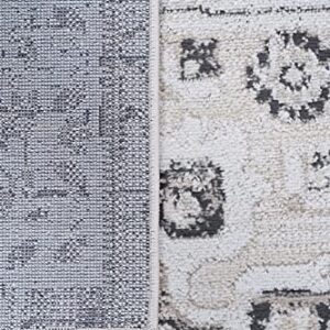 NAAR PAYAS Collection 5x7 Cream/Beige/Medallion Non-Shedding Living Room Bedroom Dining Home Office Stylish and Stain Resistant Area Rug