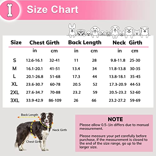 SUNFURA Warm Dog Coat, Waterproof Dog Winter Jacket for Small Medium Large Dogs, Turtleneck Dog Snow Jacket Reflective Dog Coats with Harness, Padded Dog Snowsuit for Cold Weather, Pink M