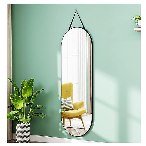 Ecentaur Full Length Mirror Wood Hanging Wall Over The Door Mirror Long Size Body Mirror for Bedroom Living Room