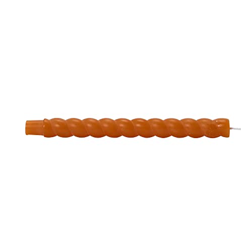 Creative Co-Op Unscented Twisted Taper Box, Set of 2, Spice Candles, 2" L x 1" W x 10" H, Orange, 2 Count