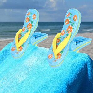 AUHX Secure Clip, Flip Flop Beach Towel Clip 3.3 X 4.3in for Beach Chairs for Deck Pool Boat Cruise Lounge Chair