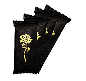 ROSEL- 55g 4pack Black Bamboo Charcoal Air Purifying Bags/ CONVINIENT Sized Purifier/ Dust, Mine and Pollen Absorber/ Eliminates Odor Fragrance Free, No Pump Sprays, Powders, Perfume/Residue, 7x2.7