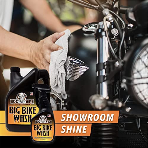 Hog Wash Liquid Performance Big Bike Wash - 16 OZ - Cleaner for Motorcycles, Cars, Dirt Bikes and More - Easy Spray-On Formula - Non-Corrosive and Biodegradeable