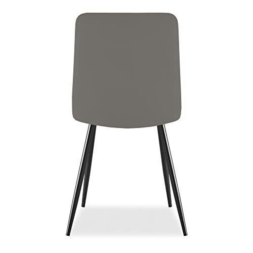 ROVOZAR Dining Chair, Gray Velvet,Simple and Modern Design for Dinner and Home,Without Armrest (Set of 2 Chairs)