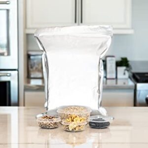 BestofPREP™ | Set of 25 - 5 Gallon Food Storage Bags, PLUS Oxygen Absorbers AND EBook - Heavy Duty, Food Grade Bags for Long Term Storage - 25 bags w/ Zipper, 25 Oxygen Absorbers 2,500cc, E-Book w/ Food Storage Tips - Aluminum Foil Coated, Safe, Resealabl