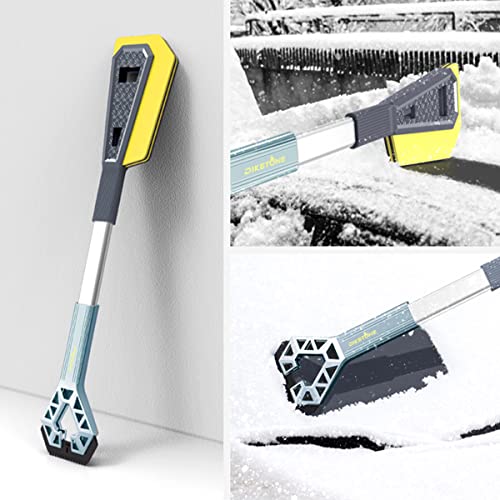 Diketone Snow Brush and Ice Scraper for Car 24 Inch Snow Scraper for Windshield with Comfortable Grip Detachable Scraper Snow Shovel Suitable for SUV and Trucks Blue