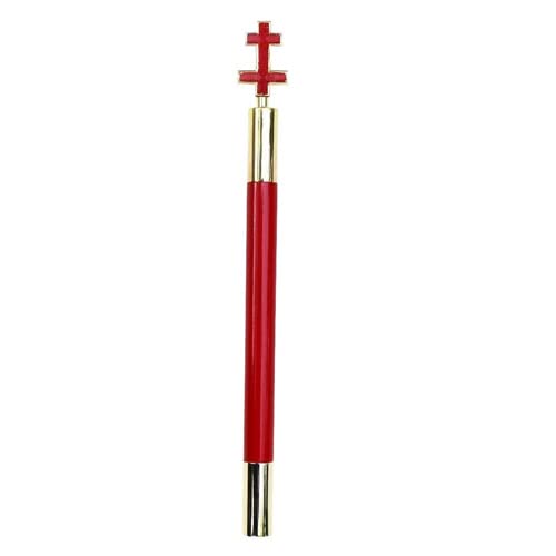 Bricks Masons Preceptor Knights Templar English Regulation Baton - Red Color