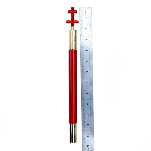 Bricks Masons Preceptor Knights Templar English Regulation Baton - Red Color