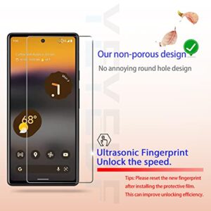 YEYEBF Google Pixel 6A 5G Screen Protector + Camera Lens Protectors, [2+2 Pack] Full Coverage Tempered Glass Screen Protector for Google Pixel 6a 5G-6.1 Inch [Case-Friendly][Fingerprint Compatible]