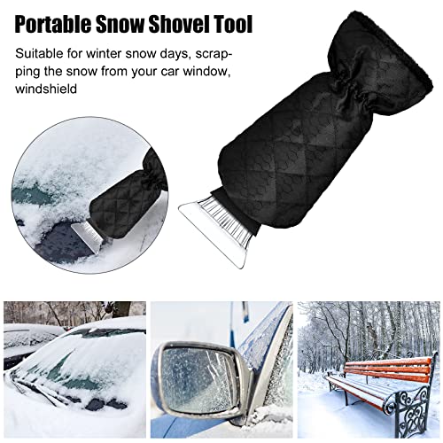 Tallew 3 Pieces Ice Scraper for Car Windshield Snow Scraper Gloves with Comfortable Grip Remove Car Scraper Snow Brush for Car