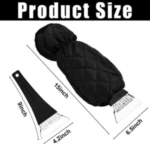 Tallew 3 Pieces Ice Scraper for Car Windshield Snow Scraper Gloves with Comfortable Grip Remove Car Scraper Snow Brush for Car