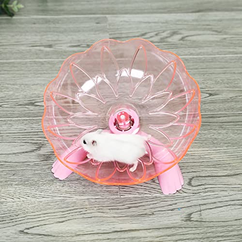 Hamster Exercise Toy Quiet Rotation Activity Venue Relieve Boredom Small Animal Running Sports Wheel Toy Cage Accessories Pink