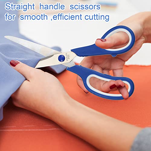 60 Pcs Scissors Bulk 8" Scissors School Scissors Comfort Grip Handles Fabric Scissors for Office Home School Sewing Craft Fabric Supplies Scissors with Soft Comfort Grip Handles, Right/ Left Handed