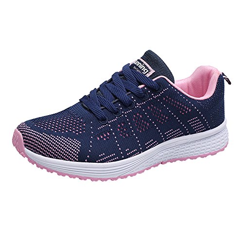 Walking Shoes for Women Women's Slip On Walking Shoes - Lightweight Breathable Mesh Casual SneakersB390 Dark Blue