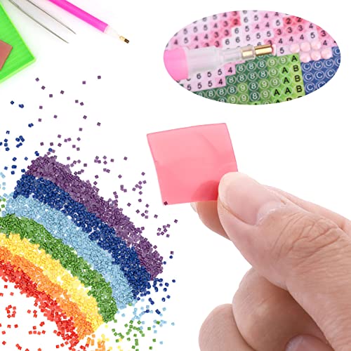 Cobee® Diamond Painting Glue Clay, 80 Pcs DIY Diamond Painting Wax with Organizer Box, Embroidery Cross Stitch Drilling Mud, Colorful Painting Clay Wax for Embroidery Accessories Painting Tool