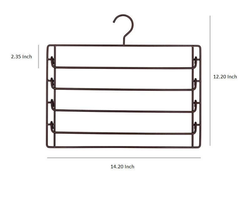 Pants Hangers Space Saving - Hangers for Clothes Hanger Organizer - Jean Hangers Pants Rack Scarf Hanger Closet Space Saving Scarf Organizer - Magic Pants Hangers Pants Organizer 2 Pack