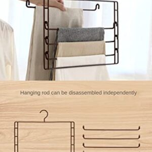 Pants Hangers Space Saving - Hangers for Clothes Hanger Organizer - Jean Hangers Pants Rack Scarf Hanger Closet Space Saving Scarf Organizer - Magic Pants Hangers Pants Organizer 2 Pack