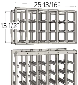 Wine Racks America® InstaCellar Countertop Wine Rack - Durable and Expandable Wine Storage System, Knotty Alder - Holds 18 Bottles