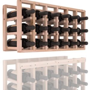 Wine Racks America® InstaCellar Countertop Wine Rack - Durable and Expandable Wine Storage System, Knotty Alder - Holds 18 Bottles