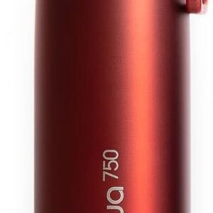 IVMET Aqua Stainless Steel Double Wall Vacuum Insulated Drinking Bottle Flask thermos Hydro Metal reusable Canteen for Sport School Fitness Outdoor (Ruby Red, 25 oz/750 ml)