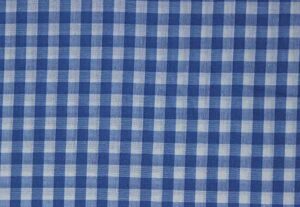 richlin fabrics 3 yard pack 60" poly/cotton gingham 1/4", blue/white